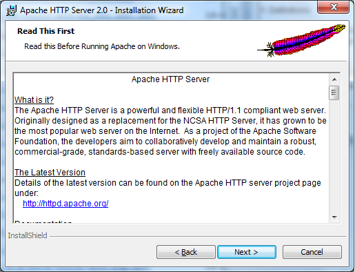 Install Apache HTTP Server for Windows - getsteps.com